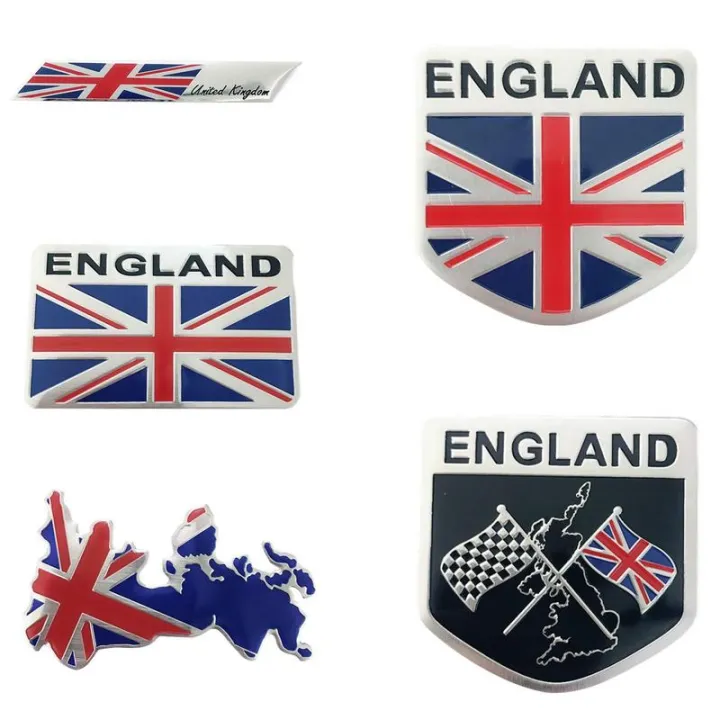 Union Jack Flag Car Emblem England Flag Party Props Metal Emblem Badge ...