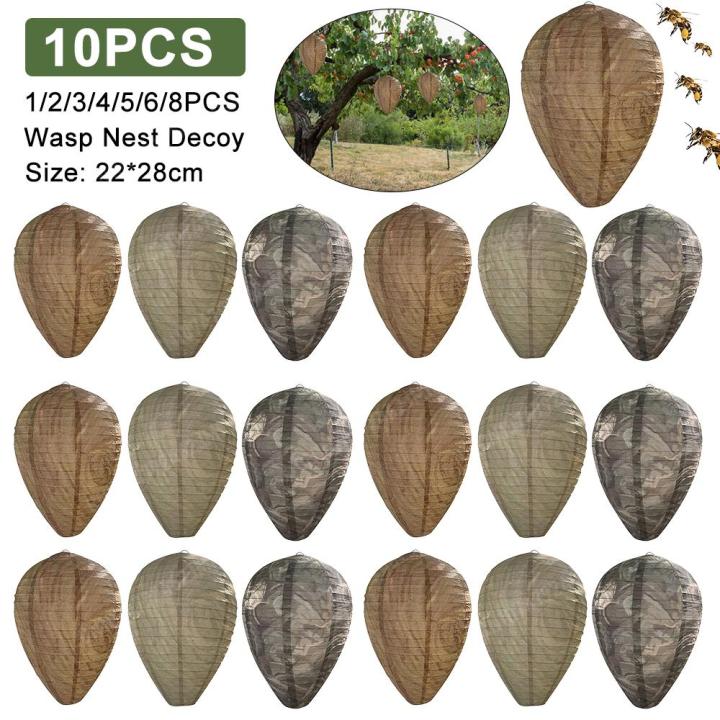 1-10pcs Hanging Wasp Deterrent Paper Hornet Wasp Nest Repellent Hornets ...