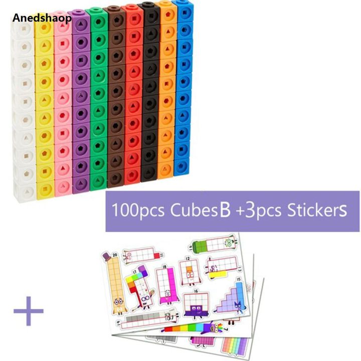 Anedshaop Numberblocks with Stickers Linking Math Cubes Number Blocks ...