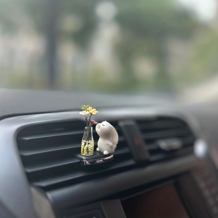 Xiangliang Cute mini daisy and rabbit car decoration - Super cute ...