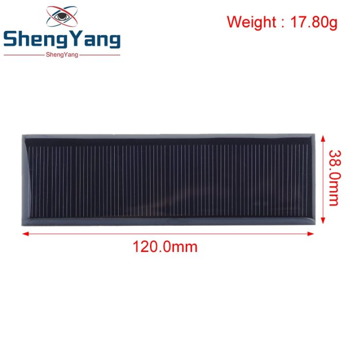 Tzt 6v 100ma 0.6w Solar Panel Polycrystalline 120*38mm Mini Sunpower ...