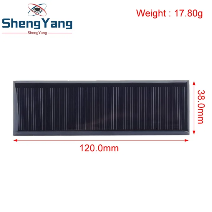 Tzt 6v 100ma 0.6w Solar Panel Polycrystalline 120*38mm Mini Sunpower ...