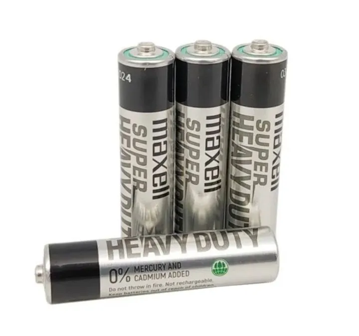 AA Size Battery Pack - 4 Batteries Set - 1.5V Heavy Duty (Maxell / 777 ...