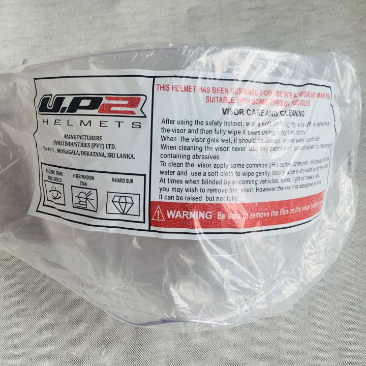 UP2 Challanger Helmet Visor White Colour | Daraz.lk