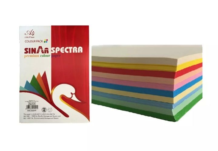 A4 Paper Colour Sheets 80 GSM 250 (250 Sheets in 10 Multi Colours) High ...