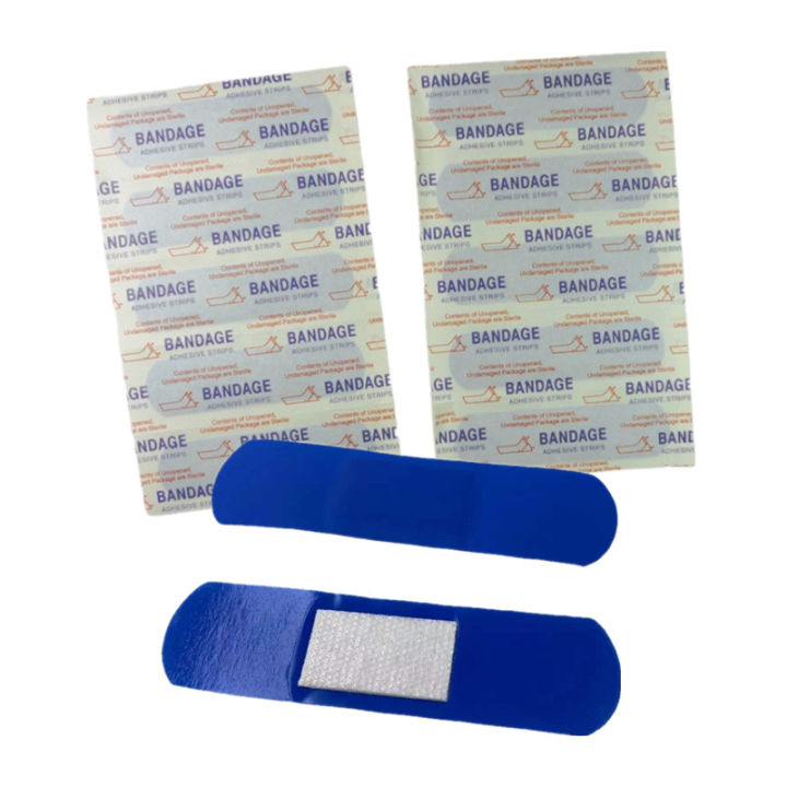 100pcs/set Blue Band Aid for Cook PE Waterproof Plasters Medical First ...