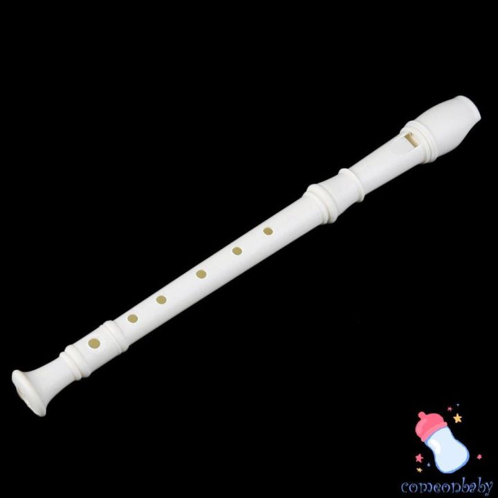 White ABS Resin Instrument Children Musical Soprano Recorder Long Flute ...