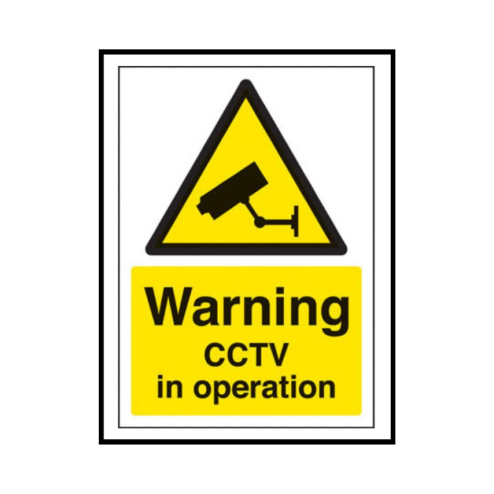 WARNING CCTV IN OPERATION SIGN BOARD- 15CM X 21CM | Daraz.lk