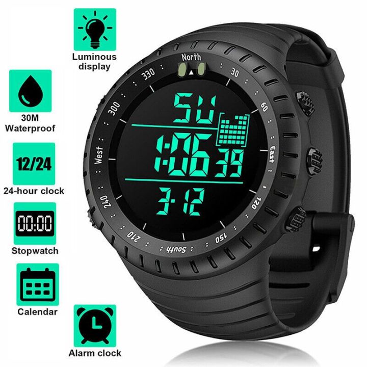 Piaoma Watch Unisex Sports Woch Digital Time Display Water Resistant ...