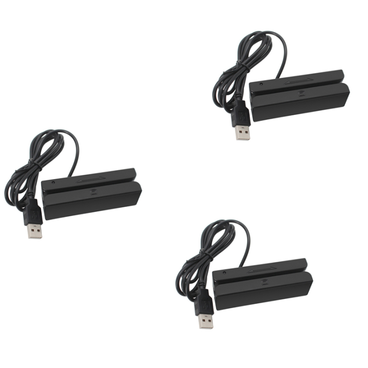 3X MSR90 USB Magnetic Strip Card Reading Machine Card Reader Stripe 3 ...