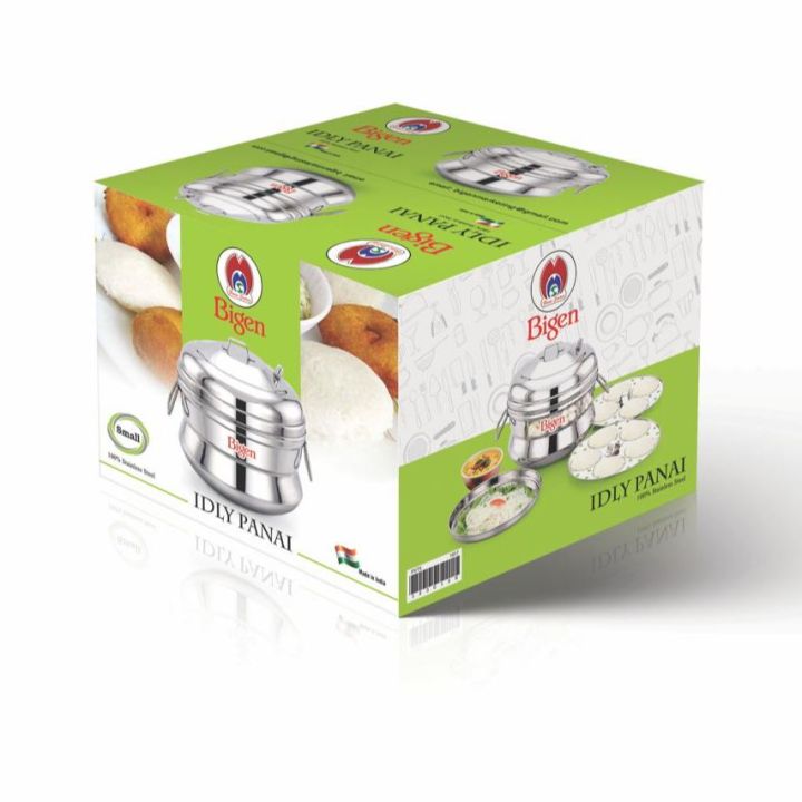 Stainless Steel Idly Maker Idli Panai with 2 Idly Plates (9 Idlies ...