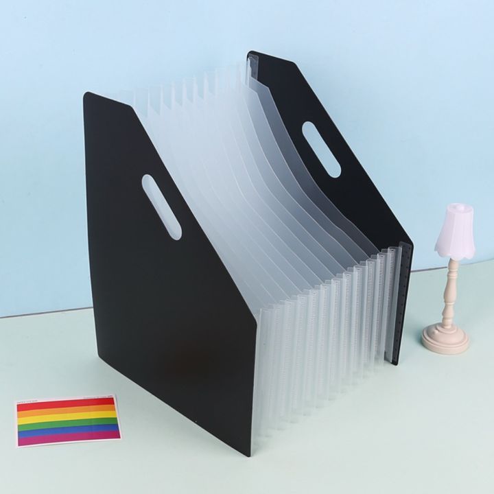 Paper Organizer Folder 13 Pockets File Folder Diagonal Mouth Stand Up ...