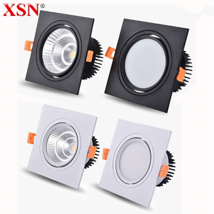 Square Dimmable Recessed COB LED Downlights 7W 9W 12W 15W 18W LED ...
