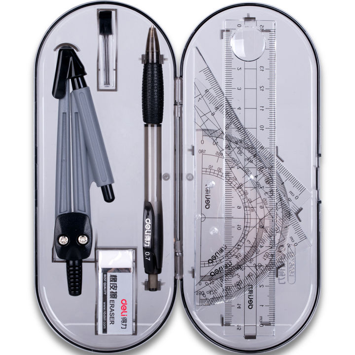 【Best value for money】Deli Maths Set Mathematical Set Compass Ruler ...