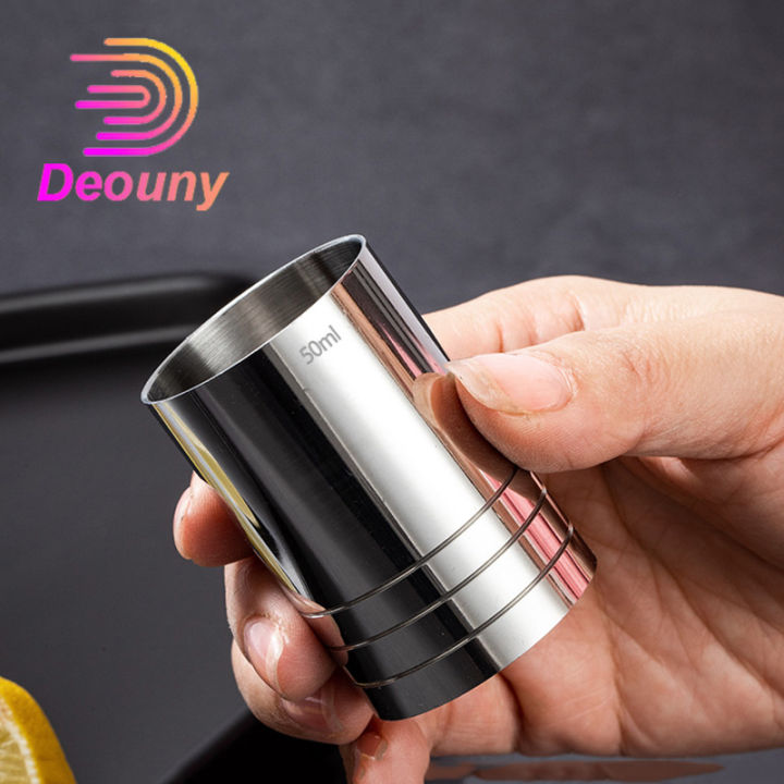Deouny 25/35/50ml Stainless Steel Jigger Measure Cup Thimble Cylinder ...