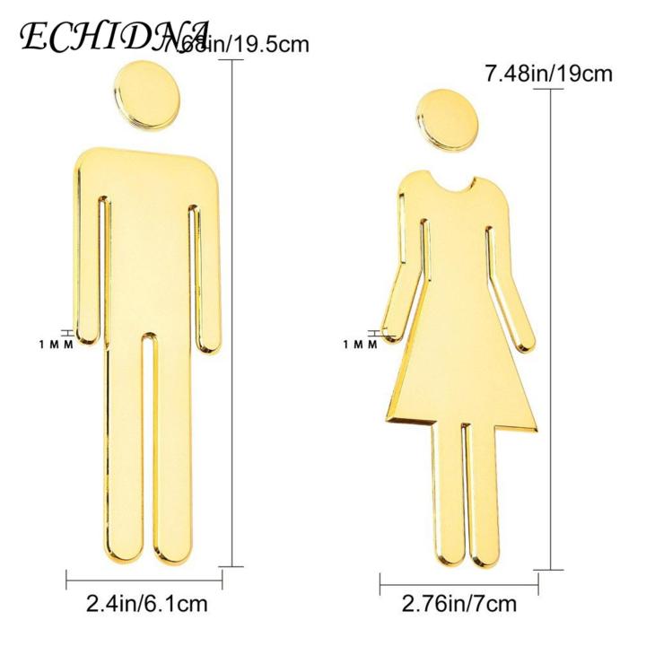 Male Female Bathroom Signs Modern Acrylic Bathroom Sign Set for ...
