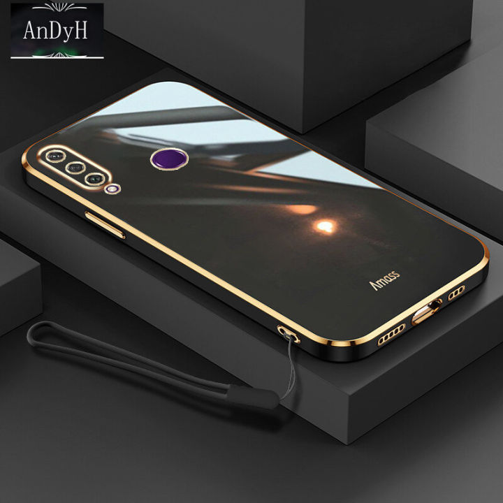 AnDyH New Straight Edge Plating Phone case for Huawei Y6P Y8P 2020 ...