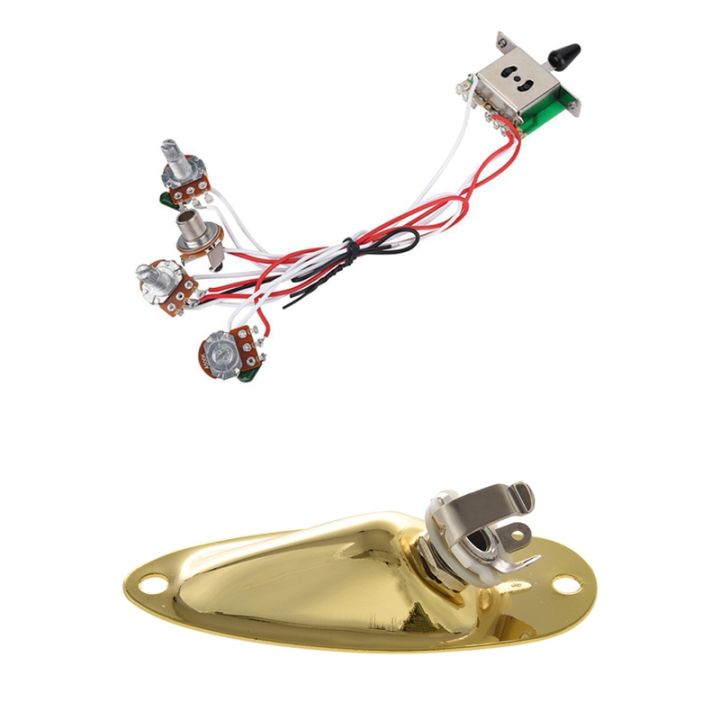 1x Pots for Strat Guitar PreWired 1 Volume 2 Tone Control 5 Way Switch ...