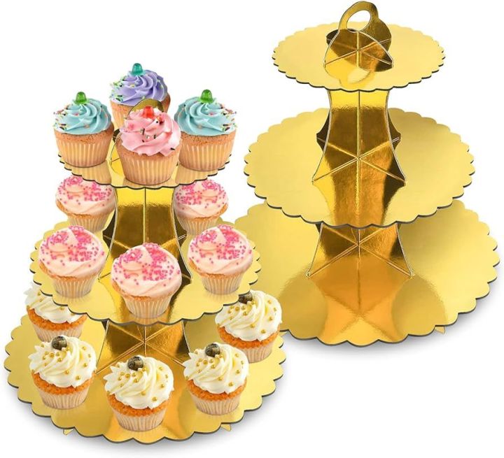 3 Tier Cardboard Cup Cake Stand Daraz Lk