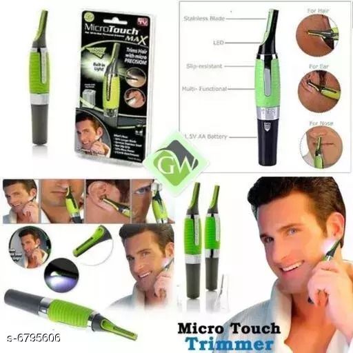 Micro Touch Max Trimmer Razor Shaver Electric Facial Hair Remover ...