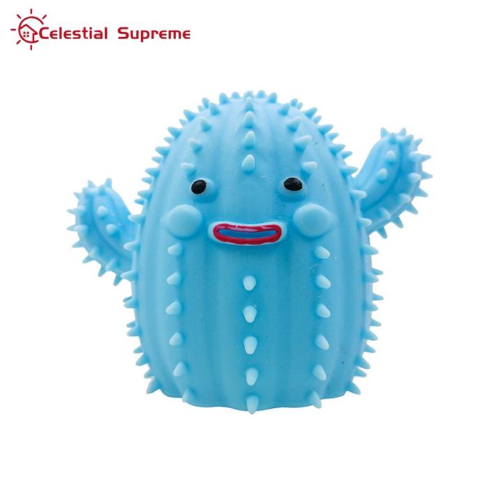 Stress Relief Toys Cute Cactus Shape Bright Colors Kawaii Squeeze Toy ...