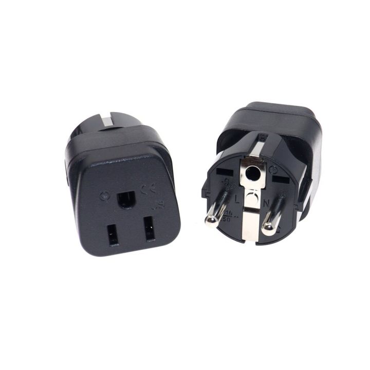 EU Plug Adapter US to Euro Round 2 pins Conversion Plug 16A 250V US ...