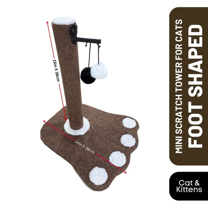 Mini scratch post for cats and kittens (Foot Shaped) | Daraz.lk