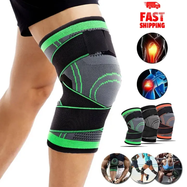 Adjustable Knee Support Brace Compression Sleeve Knee Guard for Running ...