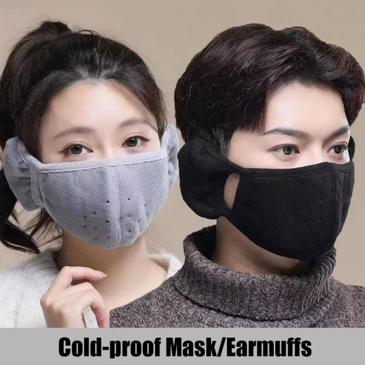 Winter Breathable Windproof Warm Masks Ear Warmer Fleece Mouth Cover ...
