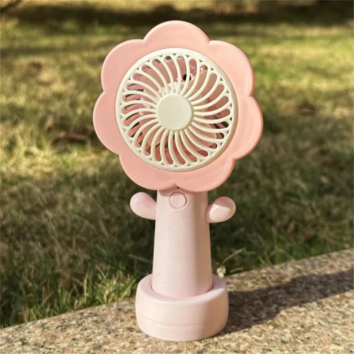 Mini Flower Fans Portable Handheld USB Rechargeable Fan Desktop Air ...