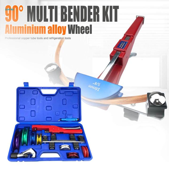 90° Pipe Tube Bender Kits Hand Tool 1/4 /8 inch with Carry 999F ...