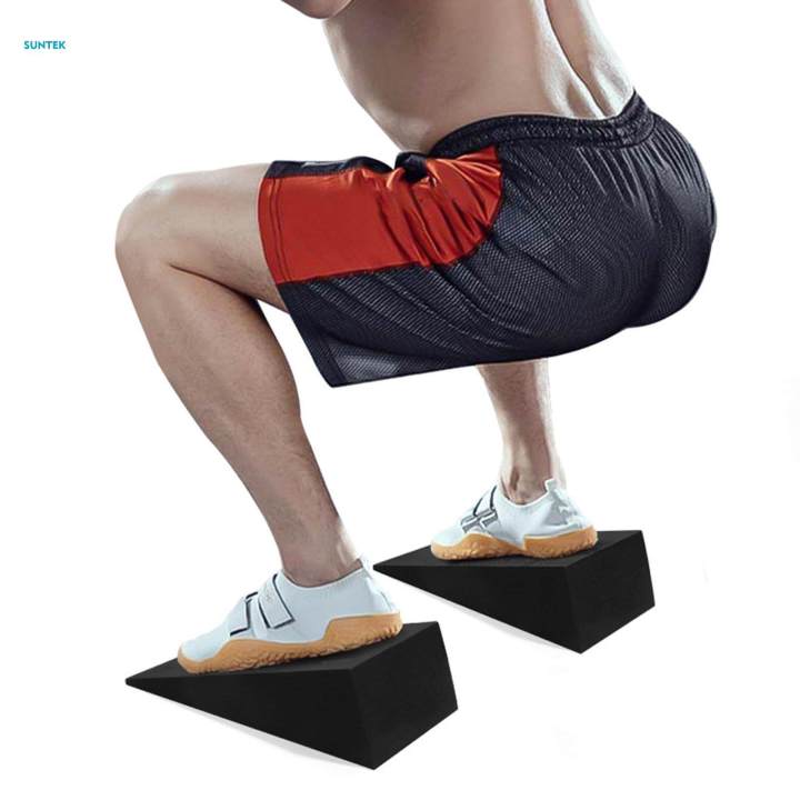 2 Pieces Wedge Block Leg Strength Non Slip Portable Squat Ramp Yoga ...