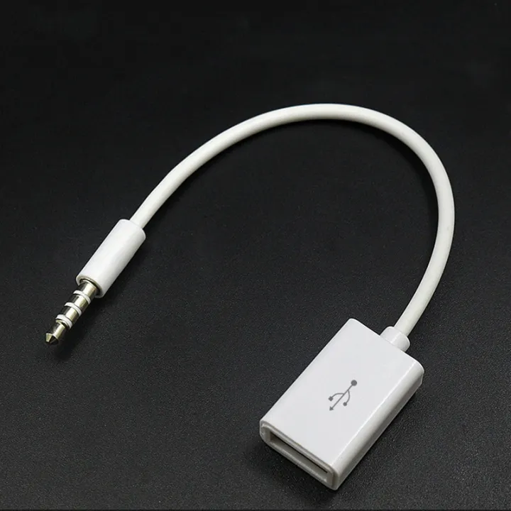 Car Mp3 3.5mm Male Aux Audio Plug Jack To Usb 2.0 Female Converter ...
