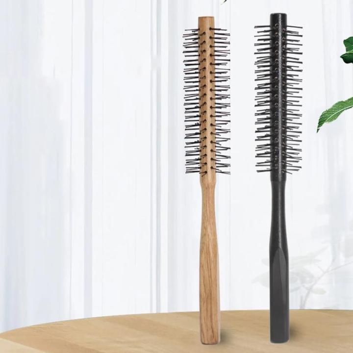 Mini Round Nylon Hairbrush Curly Hair Styling Comb Rolling Comb Round ...