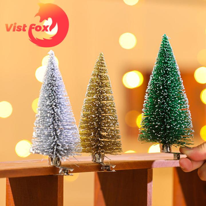 Small Christmas Trees 3pcs Realistic Mini Christmas Trees Vivid Color ...