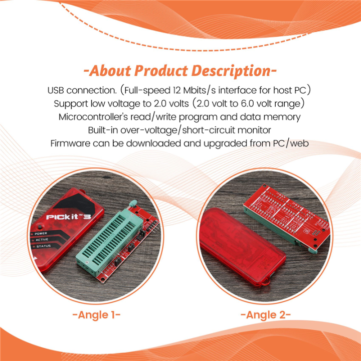 PICKIT3 Programmer + PIC ICD2 PIC Kit 2/3 Programming Adapter Universal Programmer Seat FZ0508 ...