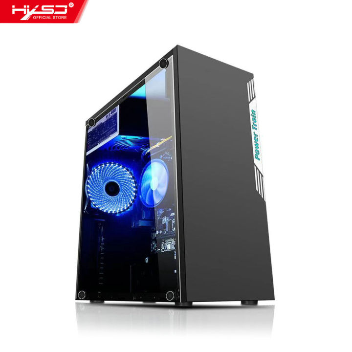 HXSJ Desktop Computer Case Atx Full-View Side Transparent Pc Case ...