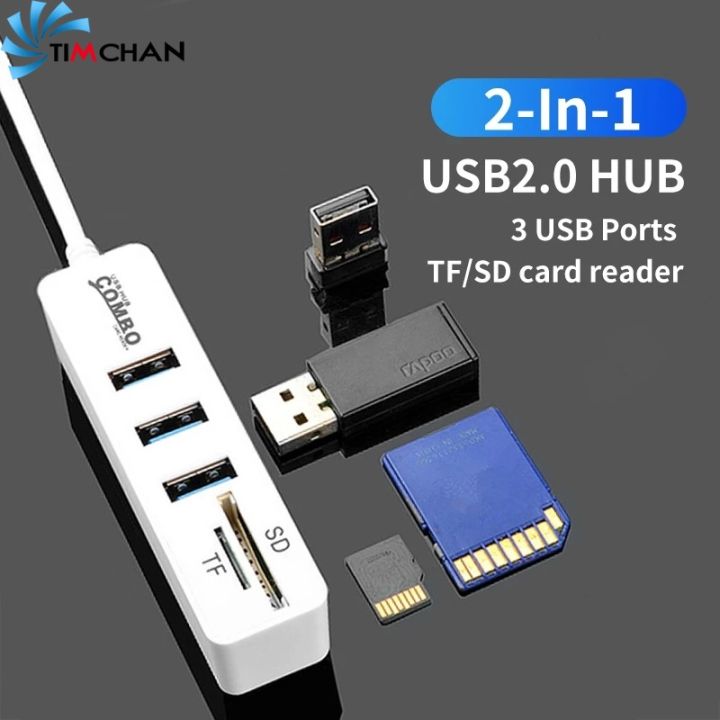 5 in 1 USB COMBO Splitter / 3 USB Ports SD TF Expand Card Reader Slot ...
