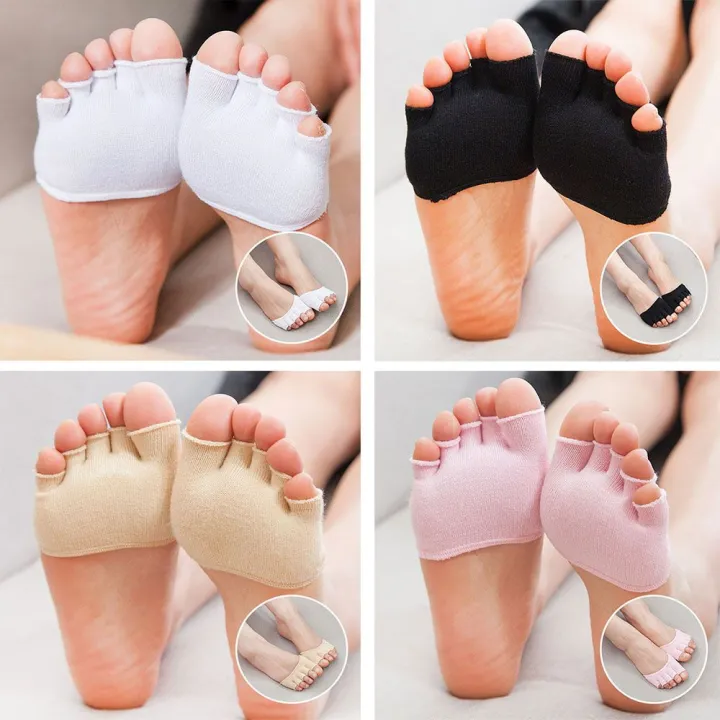 2Pcs Breathable Cotton Five Finger Toe Socks Elastic Bunion Sleeve ...
