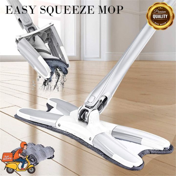 X - Shaped Micro Fiber 360° Rotating Lazy Mop the Folding Self - Twist ...