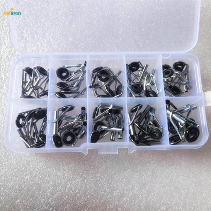 50 Pieces Fishing Rod Guides Set 10 Sizes Top for Rod Rebuilding | Daraz.lk