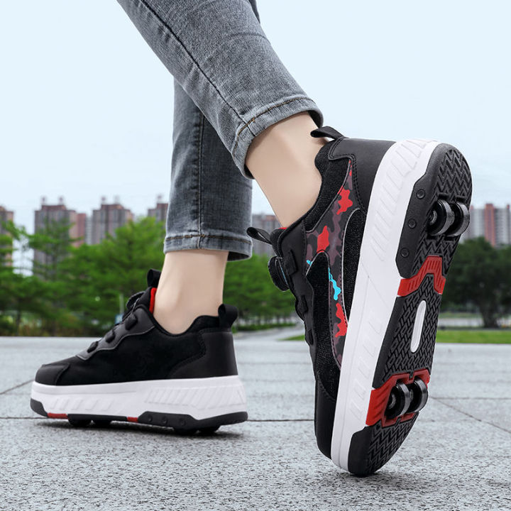 Four-Wheel Heelys Student Sneakers Double Row Cheap Skates Children's ...