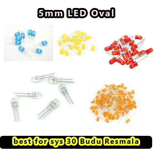 5mm LED Oval Original_ Five Colours _ budu resmala | Daraz.lk
