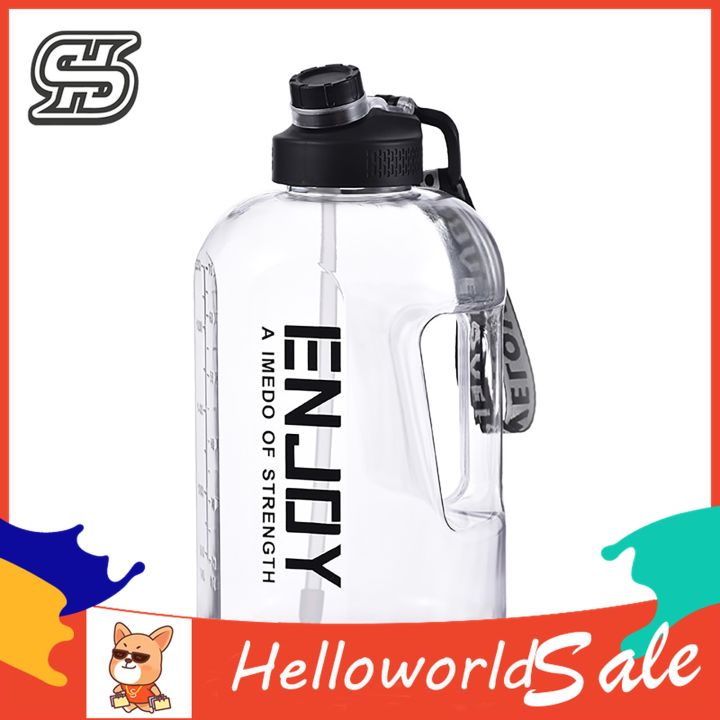 HelloWorld 2200ml Water Bottle Large Capacity Airtight Plastic Cycling Sports Water Jug with ...