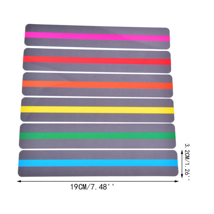 6pcs Reading Highlight Guide Strips Text Book Overlays Markers ...