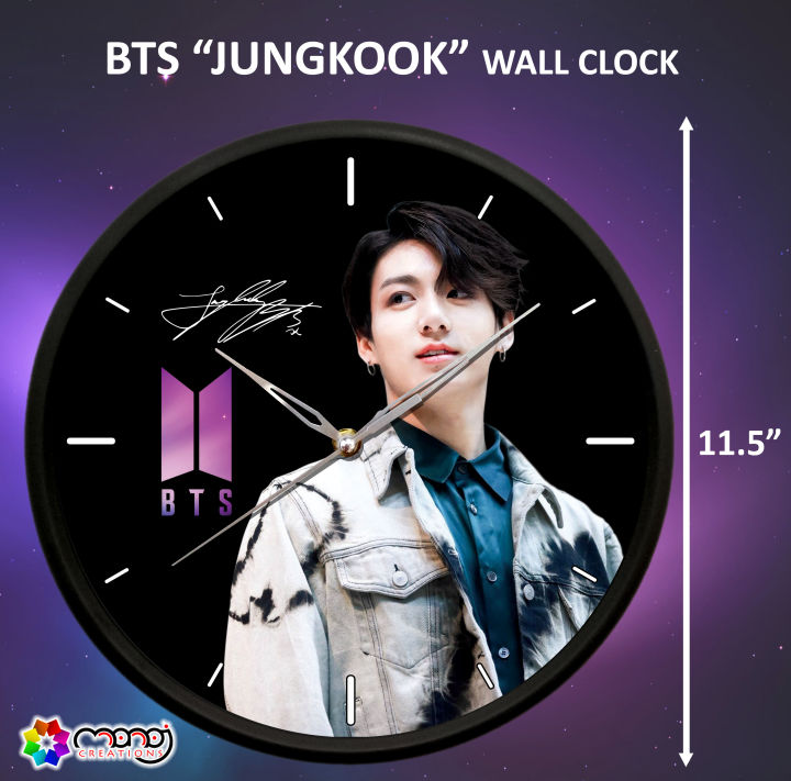 BTS 'Jungkook' Wall Clock K-Pop Big Size Wall Clock- Quality Wall Clock ...