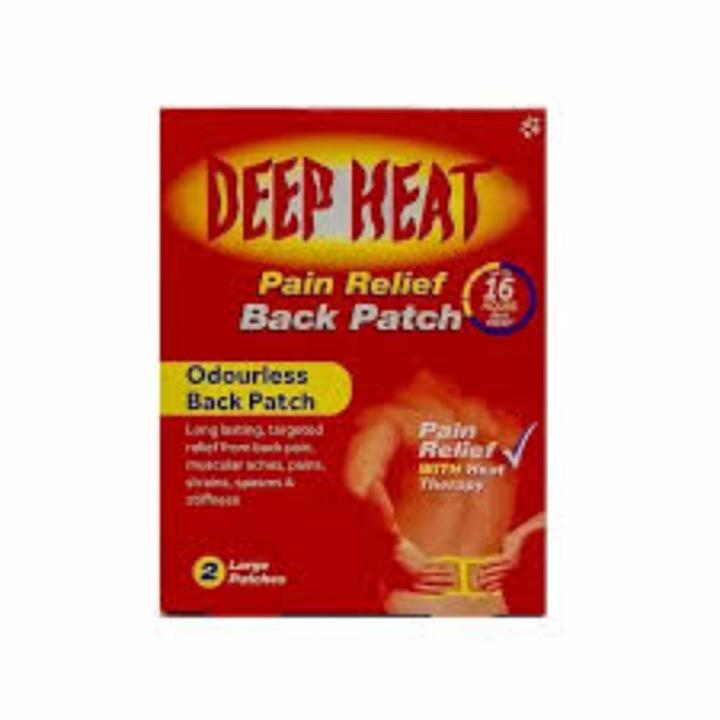 Deep Heat Pain Relief Odorless Back Patch (2 Large Patches) | Daraz.lk