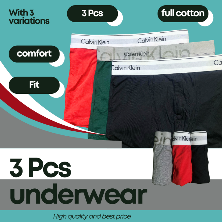 3 Pcs Pack Men's underwear boxer with three variations | Daraz.lk