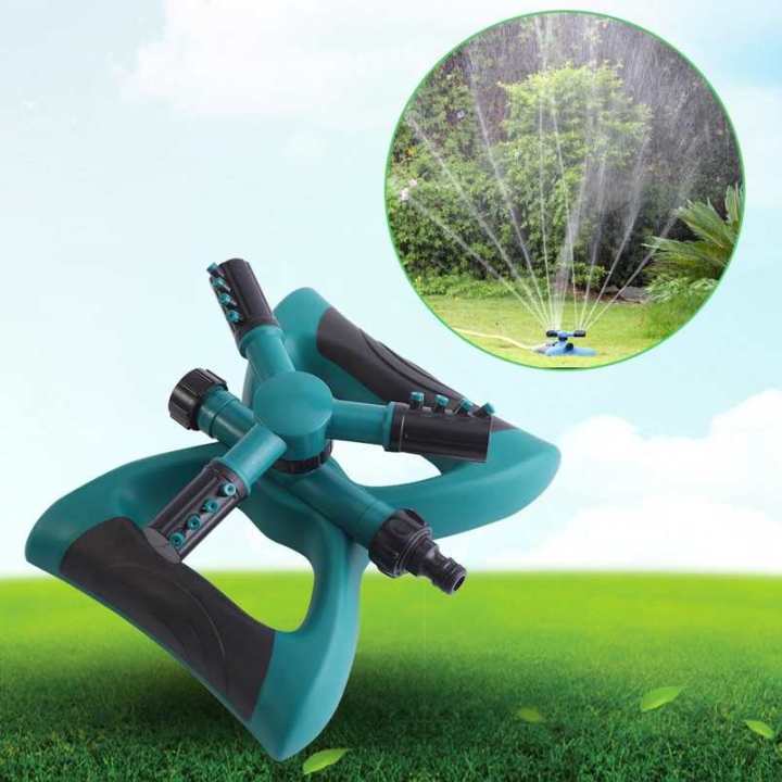 Garden Sprinkler Rotary 3 Arms Plants Vegetable Watering Multi-use Lawn ...