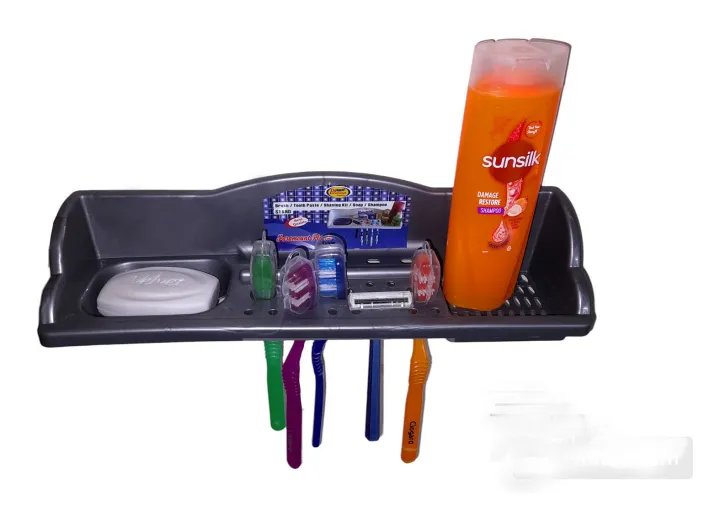 Bathroom Rack / Stand to Keep (Brush,Soap,Shampoo,Shaving Razor and ...